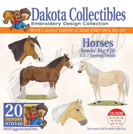 Dakota Collectibles Horses Embroidery Designs - 970346 | eBay