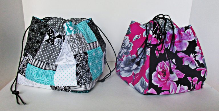 Tutorial: More Kinchaku Japanese Drawstring Bags | SewingMachinesPlus ...